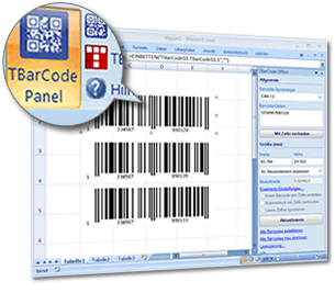 Barcode Excel Add-In TBarCode Office: Create Bar Codes with Microsoft Excel